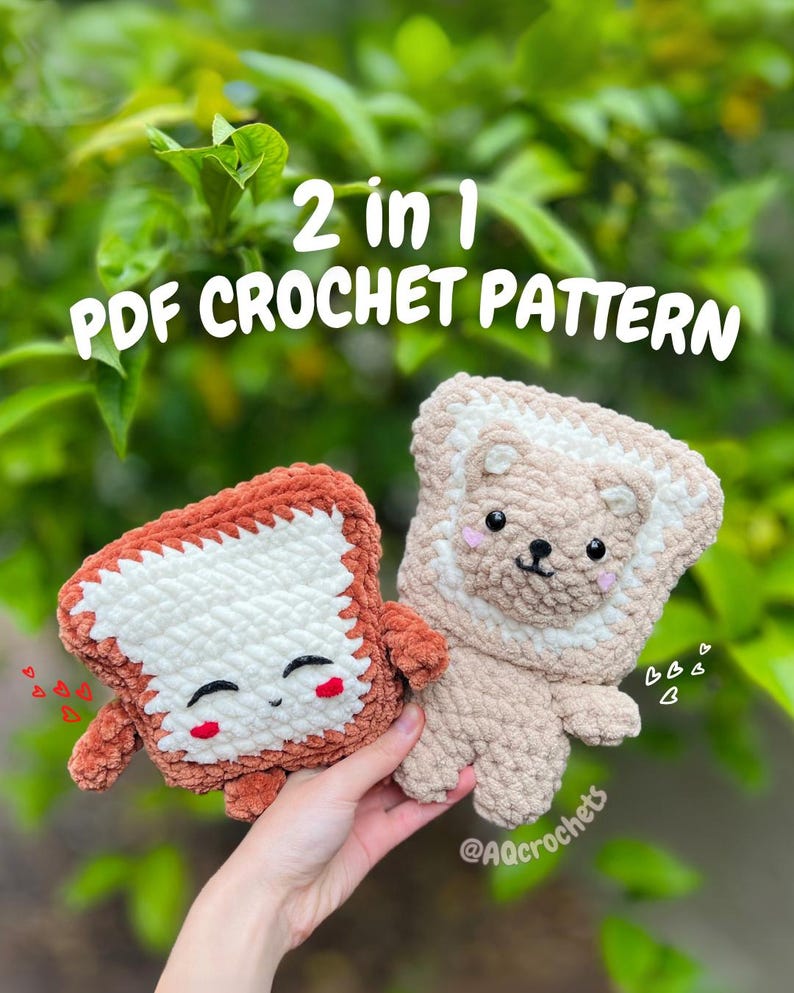 Crochet Bread Buddy and Bread Bear BUNDLE PDF PATTERN (2 for 1) - Etsy