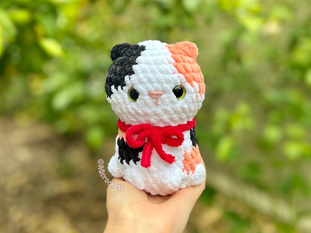Handmade Calico Cat Crochet Plush, Crochet Cat Plushie, Crochet Calico ...