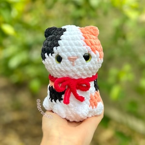 Handmade Calico Cat Crochet Plush, Crochet Cat Plushie, Crochet Calico ...
