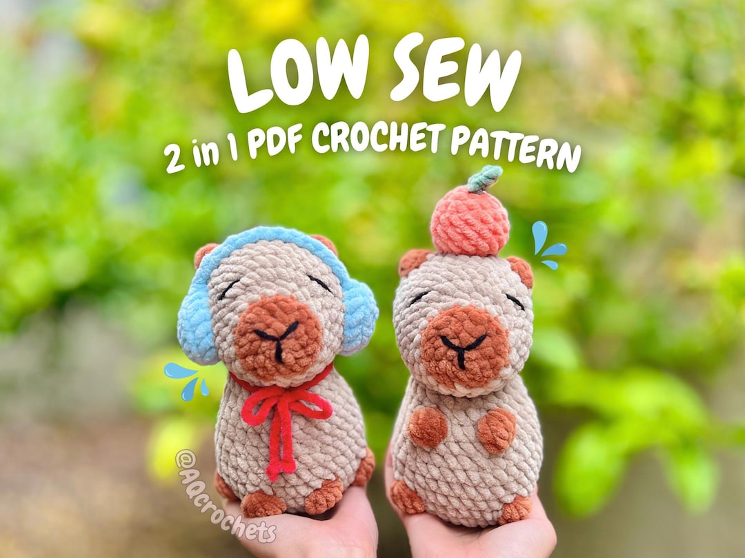 Low Sew Capybara Crochet Pattern (capybara Crochet Pattern, Cute Animal ...