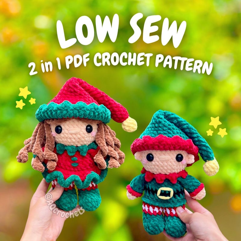 Crochet Mini Elf Patterns - Etsy