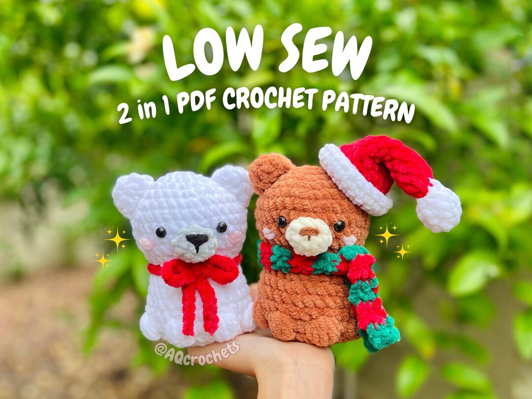 Crochet Christmas Bears 2 in 1 PDF PATTERN (christmas Crochet Pattern ...