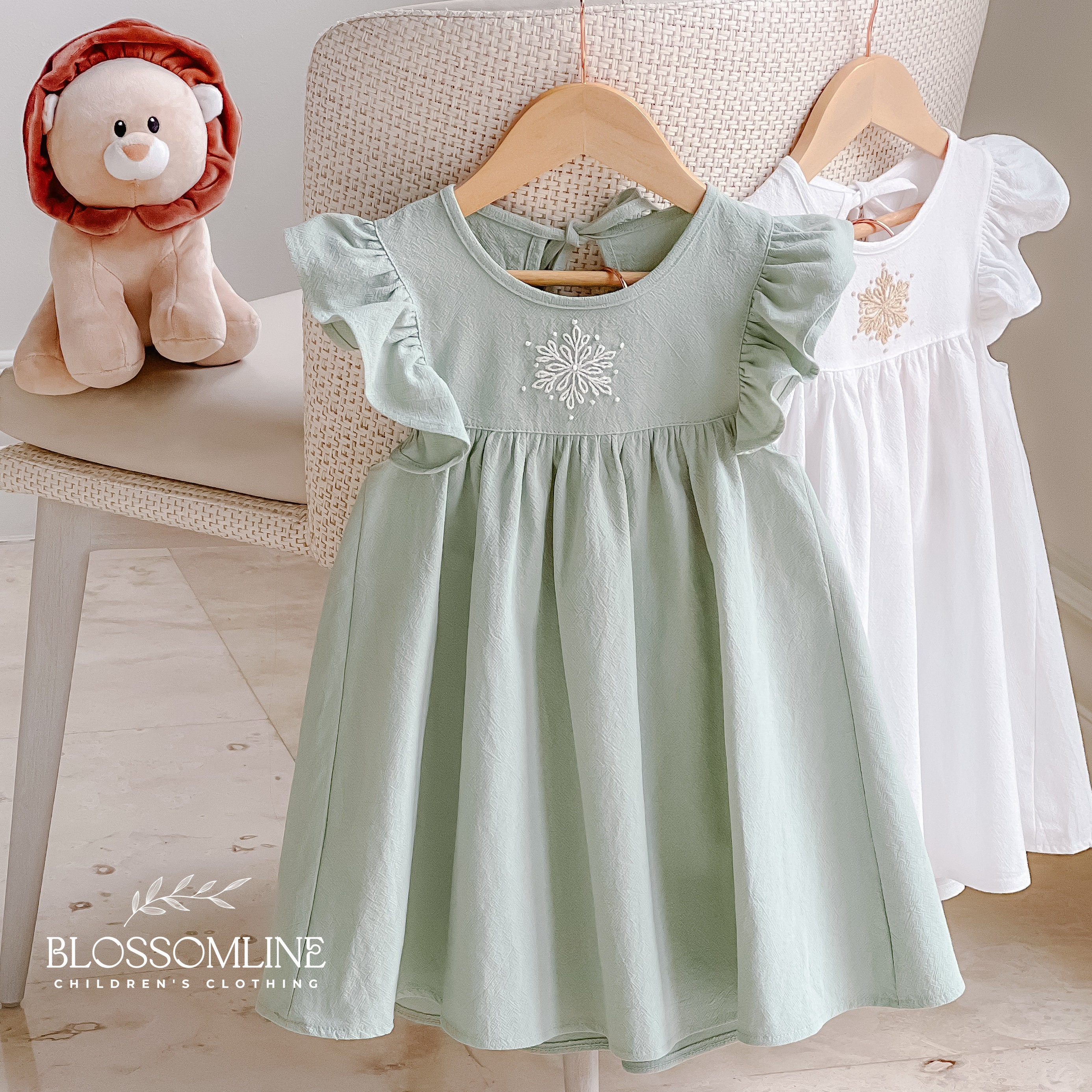 Dress for Girls. Baby Linen Dress for Summer. Toddler Clothing for ...