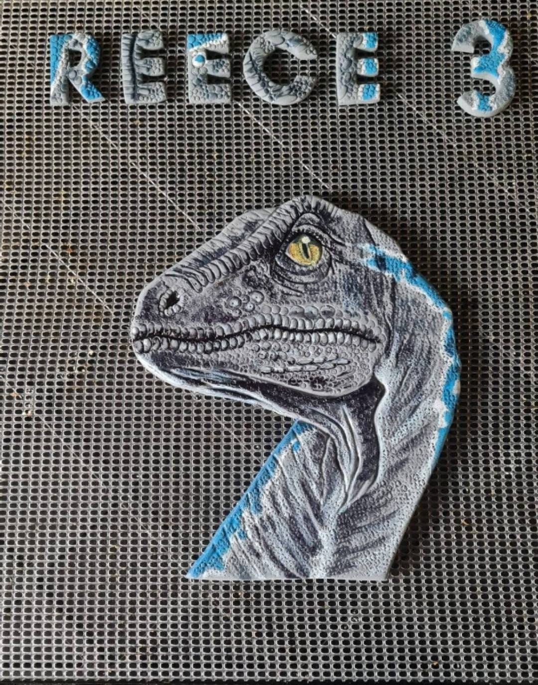 Hand Painted Fondant 2D Dinosaur Head Cake Topper - Etsy