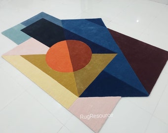 Modern Abstract Odd Shape Area Rug for Living Room , Bedroom ...