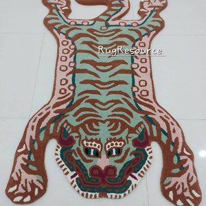 Handmade Tufted Tibetan Tiger Rug for Living Room, Bedroom,kidsroom ...
