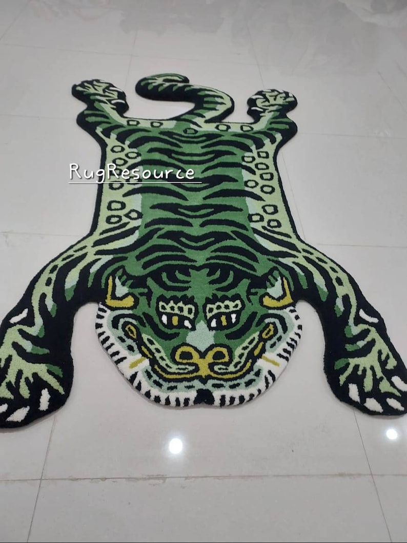 Handmade Tufted Tibetan Tiger Rug for Living Room, Bedroom,kidsroom ...