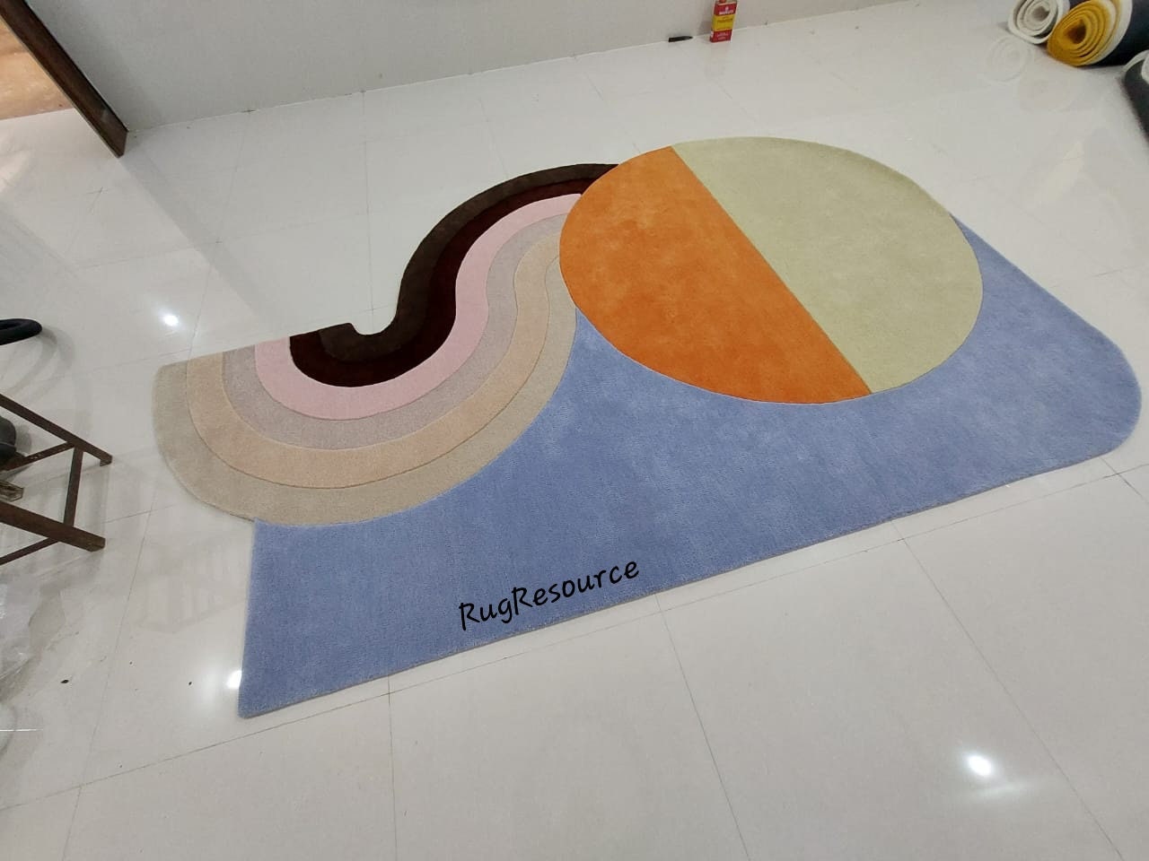 Handmade Tufted Wavy Irregular Shape Area Rug Modern and Eye Catching ...