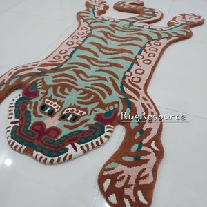 Handmade Tufted Tibetan Tiger Rug for Living Room, Bedroom,kidsroom ...