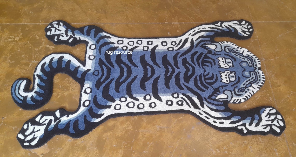 Handmade Tufted Tibetan Tiger Rug for Living Room, Bedroom,kidsroom ...