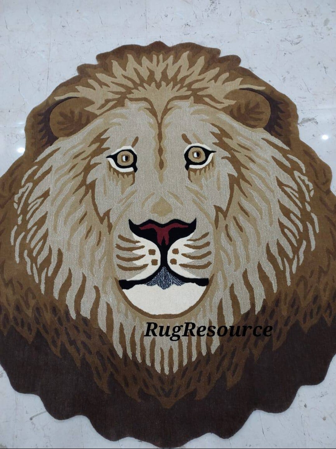 Handmade Tufted Lion Head Rug for Living Room, Bedroom Kidsroom ,home ...