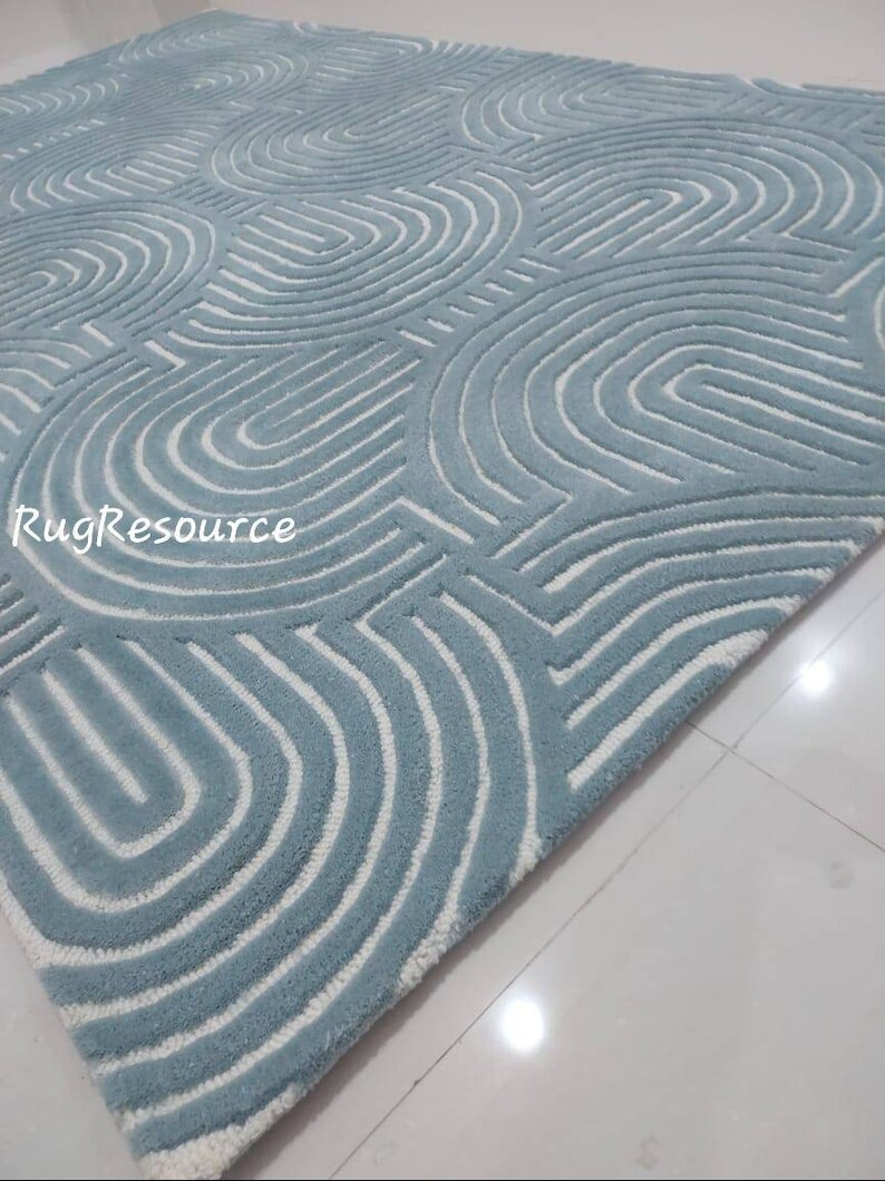 6x9 Wool Embossed Area Rug for Living Room, Bedroom Can Be Customized ...