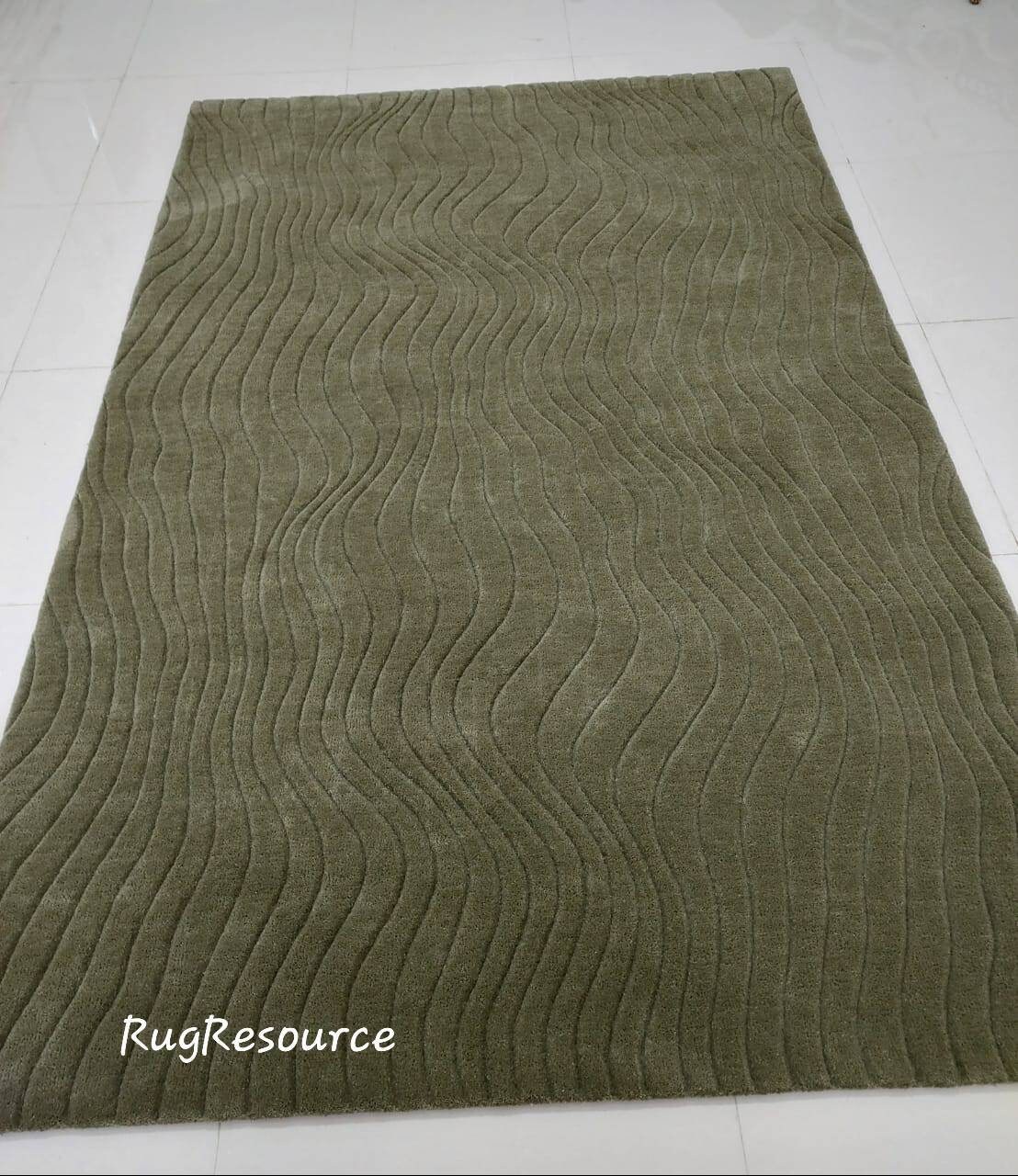 6x9 Sage Green Rug Premium Quality Wool Area Rug Handtufted Rug Modern ...