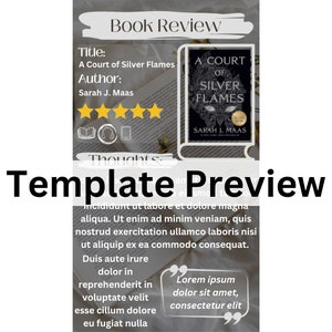 Instagram Book Review Template Bundle I Five Instagram Pinterest Story ...
