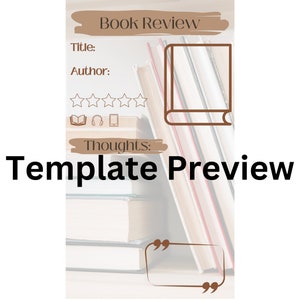 Instagram Book Review Template Bundle I Five Instagram Pinterest Story ...