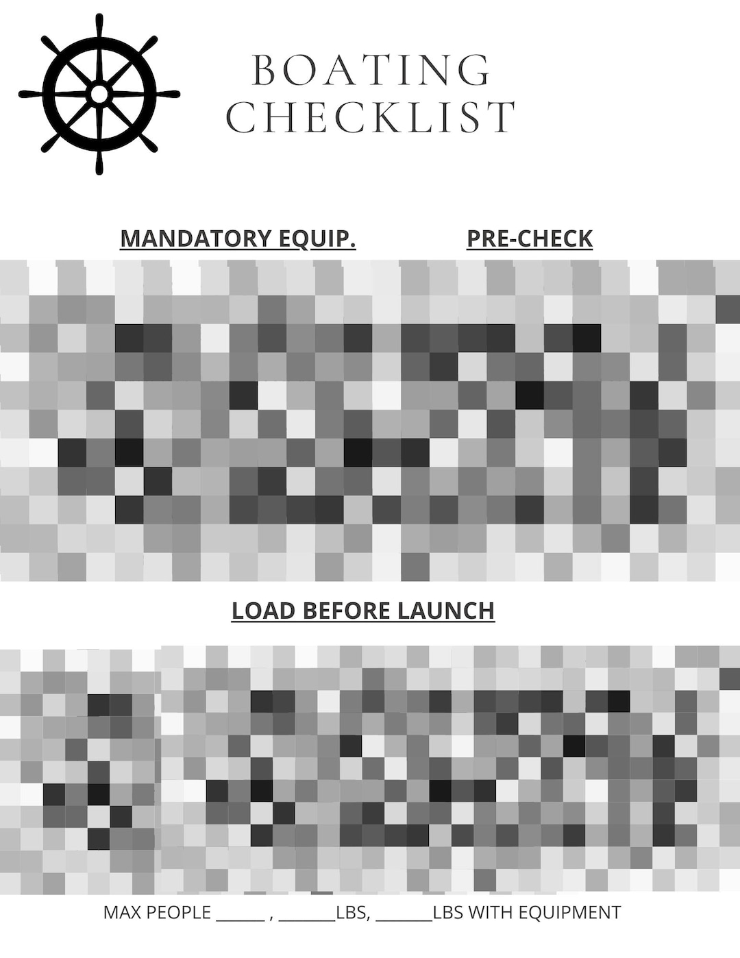 Printable Boating Checklist With Hand Signals Guide - Boat Safety ...
