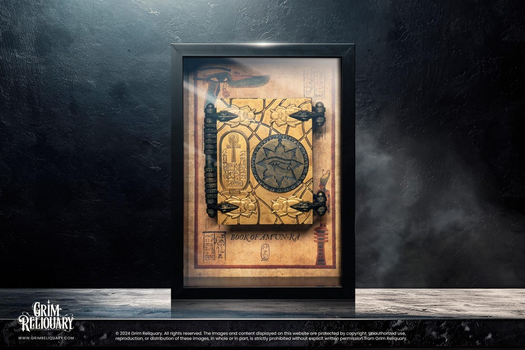 Book of Amun-ra Display With Shadow Box Frame - Etsy