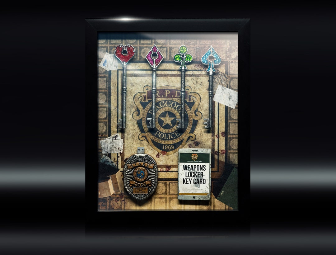 RESIDENT EVIL Raccoon Police Department RPD Key Collection in Shadow ...