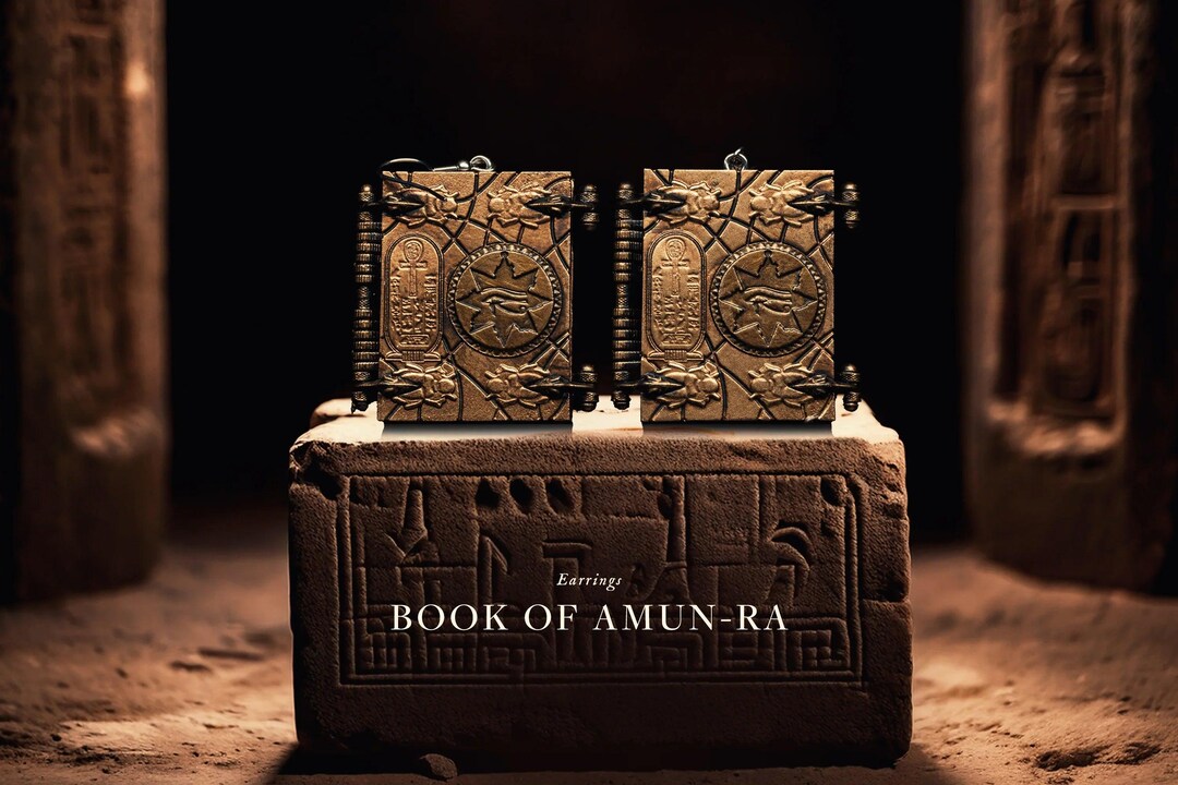 Book of Amun-ra Earrings - Etsy