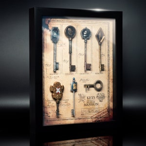 RESIDENT EVIL Spencer Mansion Key Collection in Shadow Box Frame - Etsy ...