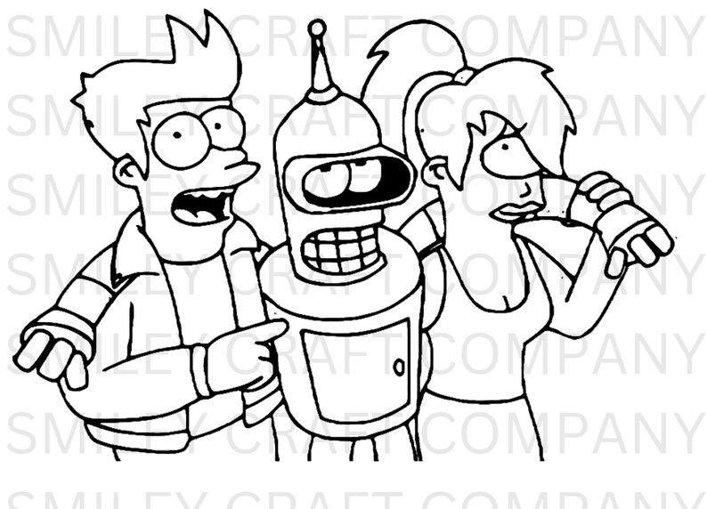 Futurama Bender Fry Leela SVG PNG JPG Cricut Shirt - Etsy