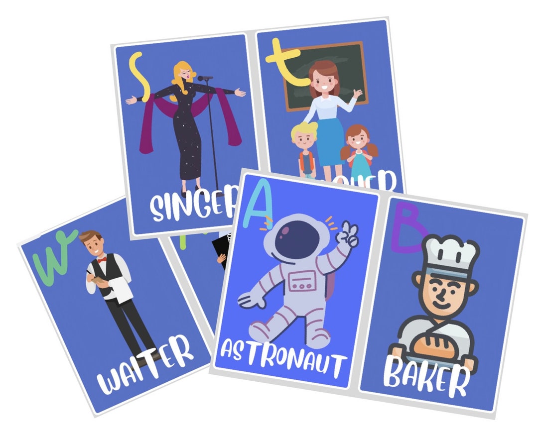 A-Z Community Helpers Flash Cards - Etsy