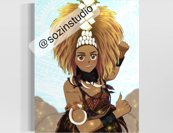Samoan Anime Wall Art Etsy
