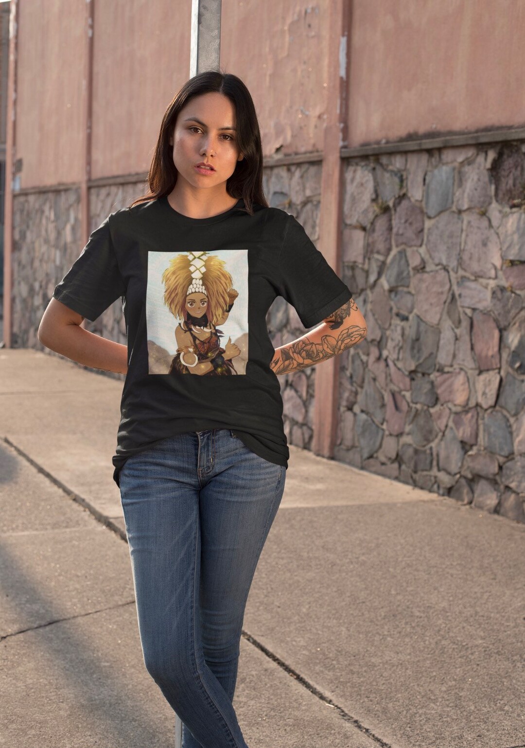 Samoan Anime Print Tee - Etsy