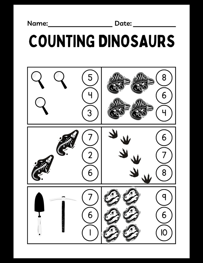 DINOSAUR Preschool**coloring Pages WORKBOOK - Etsy