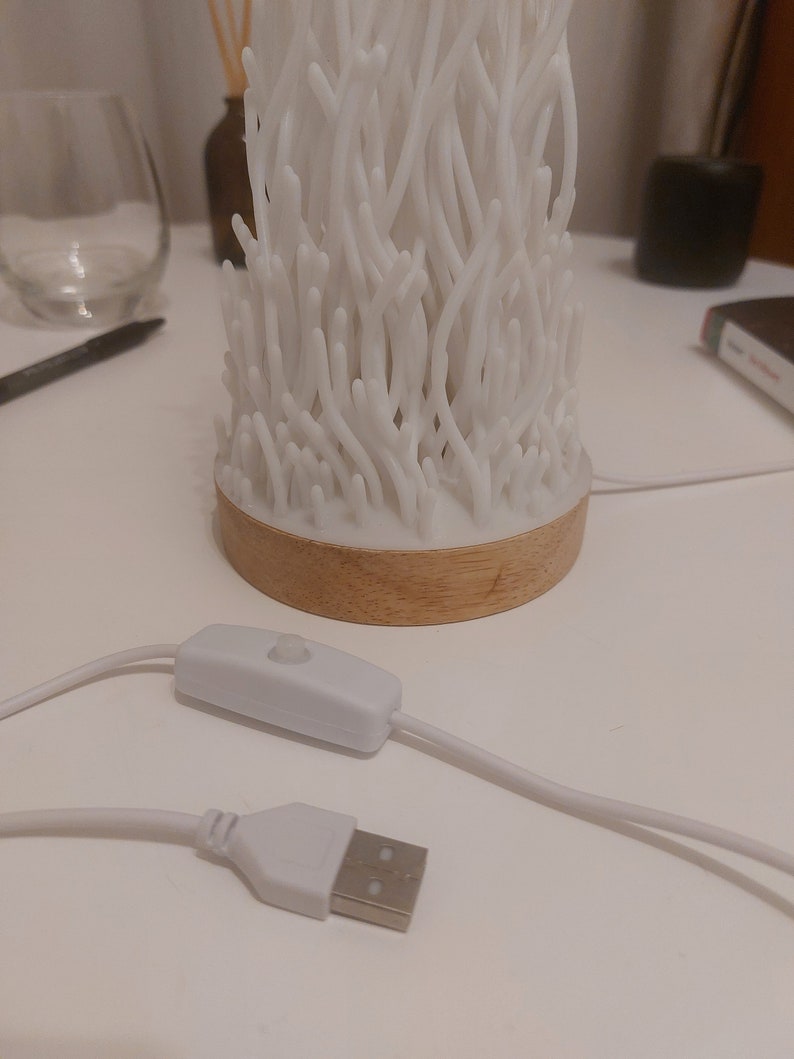 Coral - Abstract 3D Printed USB Lamp - Etsy