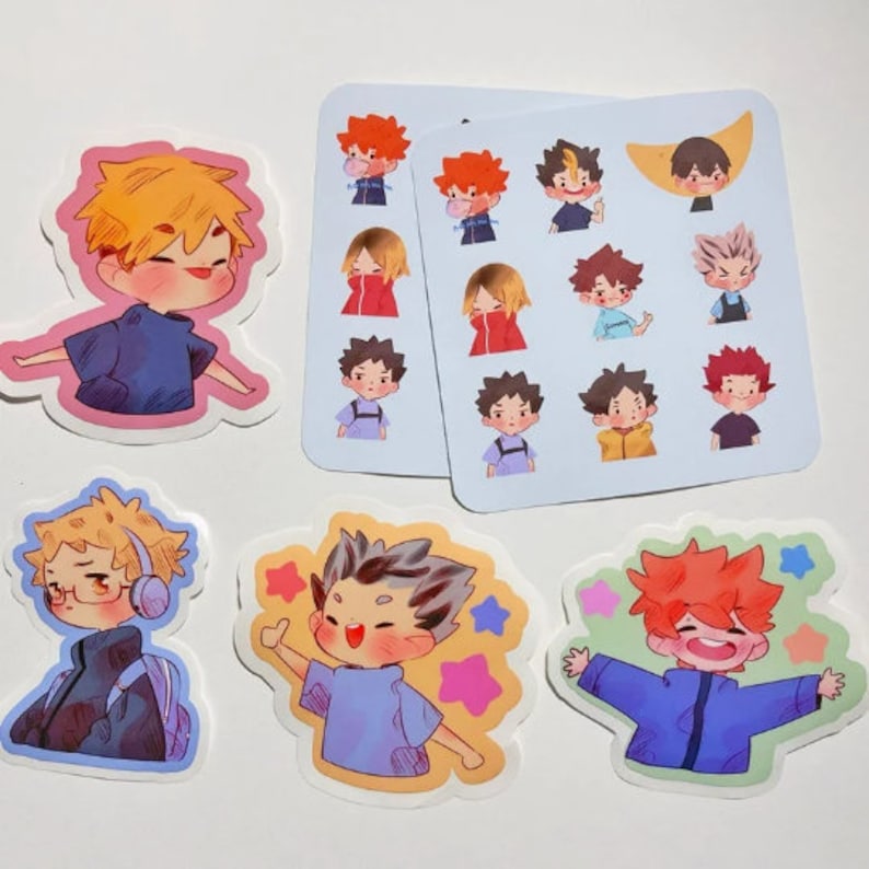 Chibi Anime Stickers - Etsy