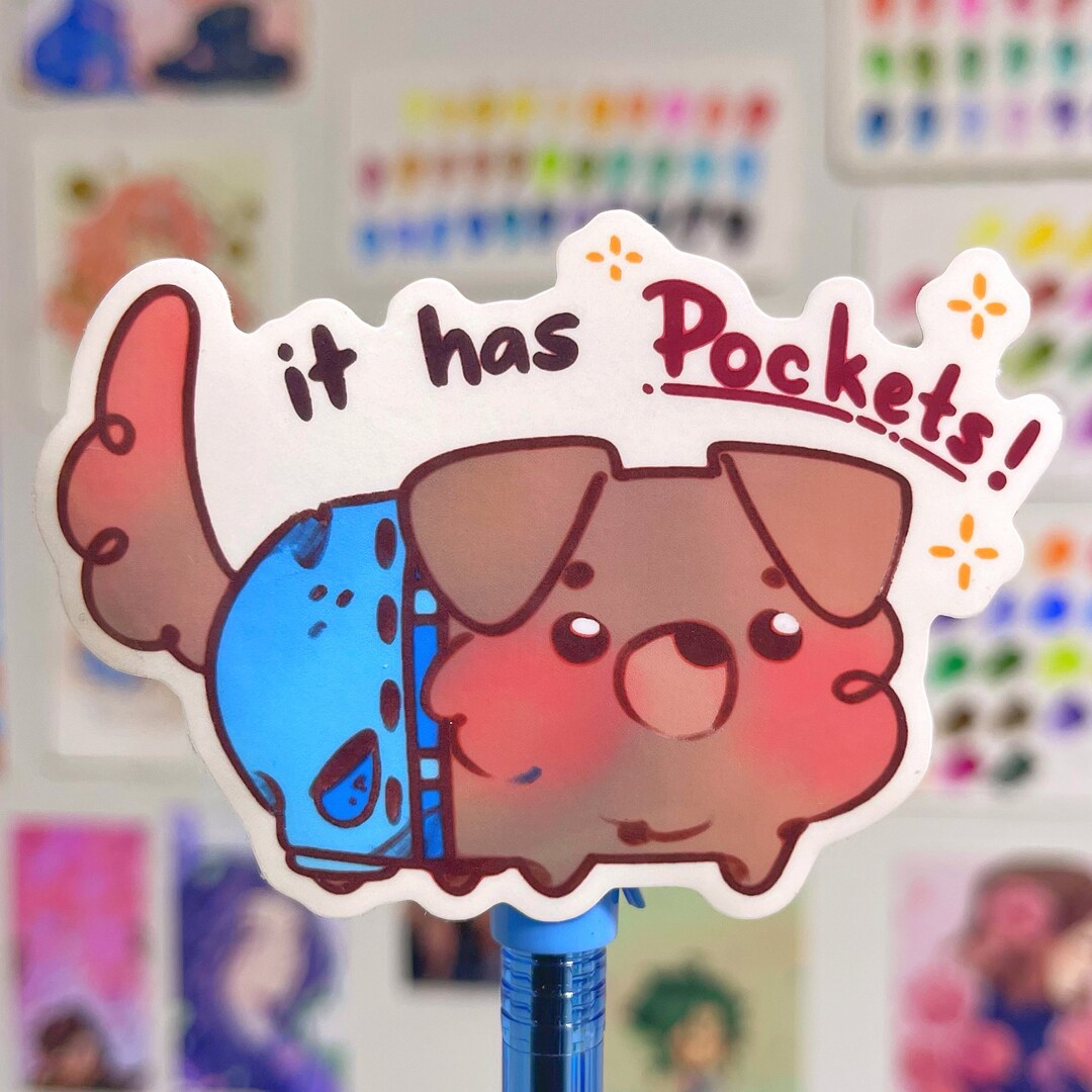 It Has Pockets Waterproof Sticker - Etsy