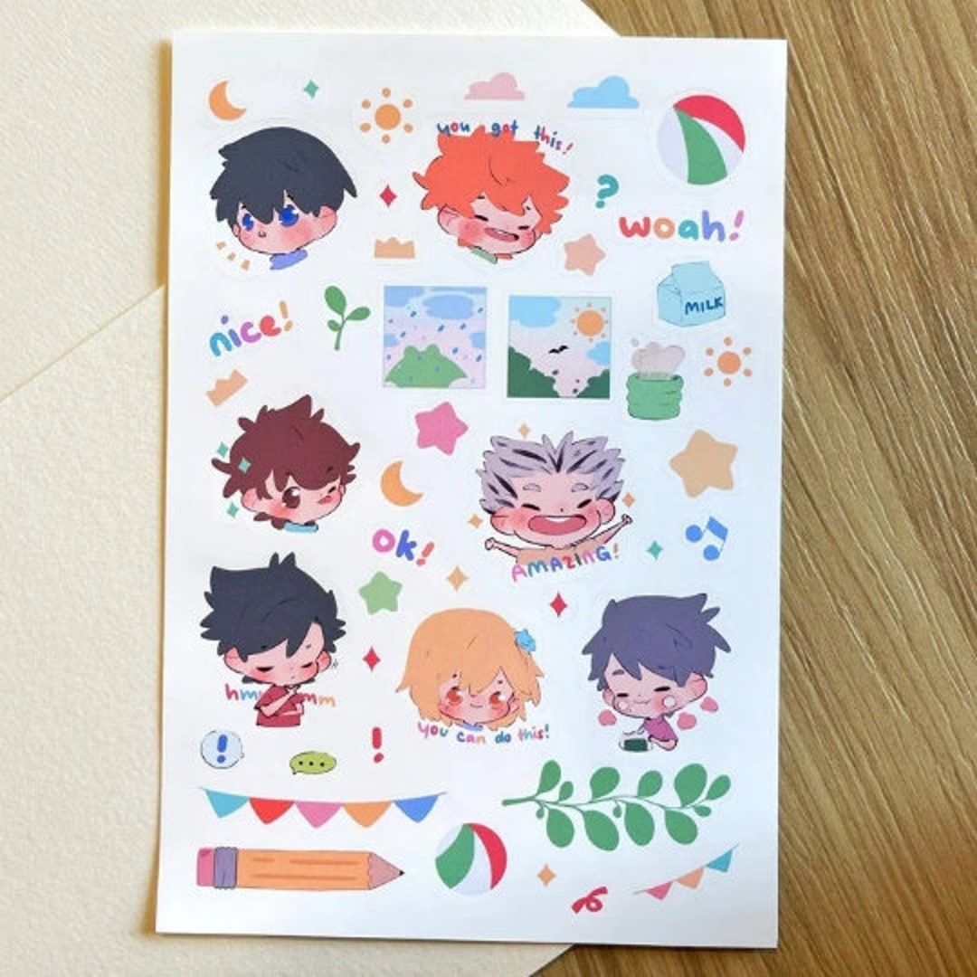 Cute Chibi Planner Sticker Sheet - Etsy