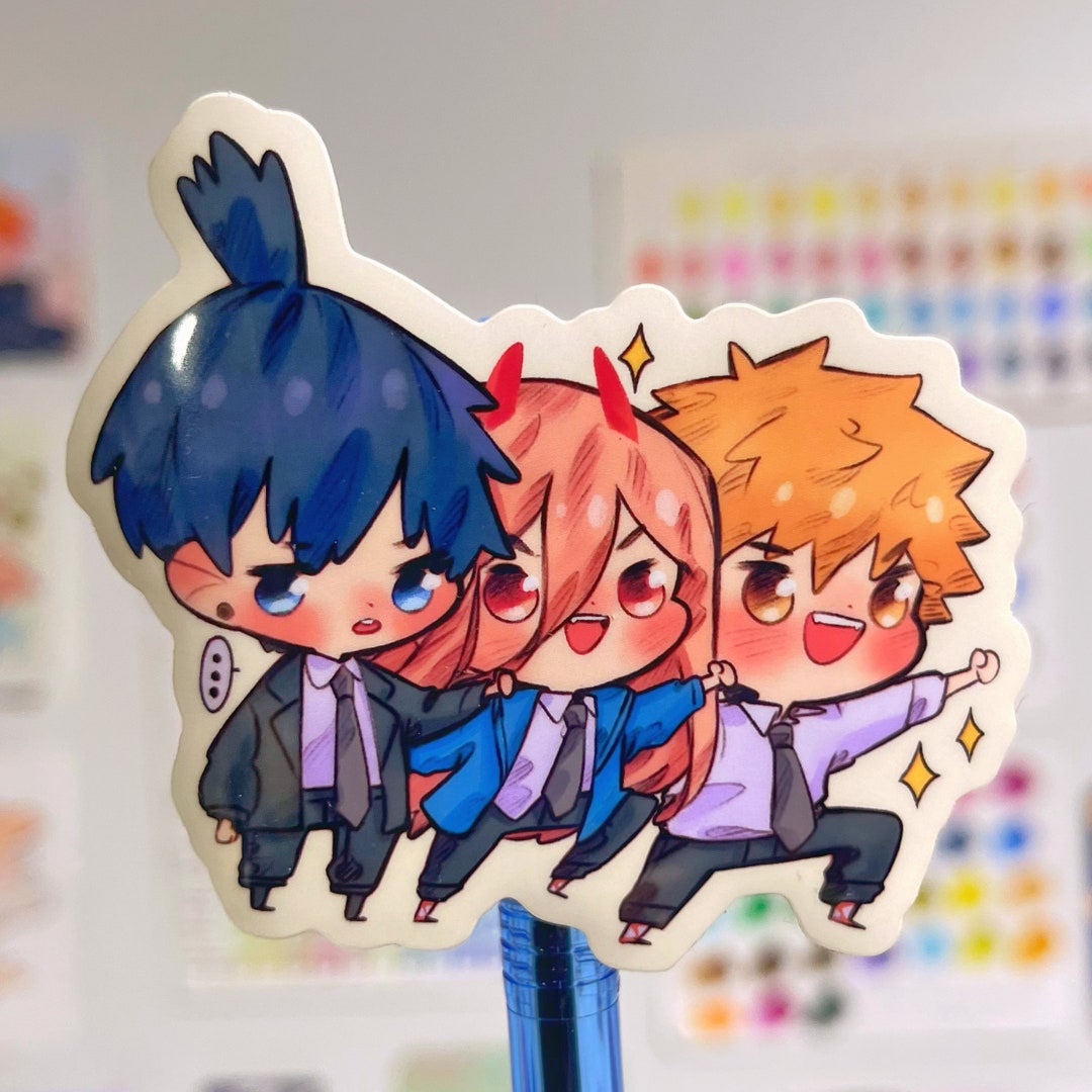 Anime Trio Waterproof Sticker - Etsy