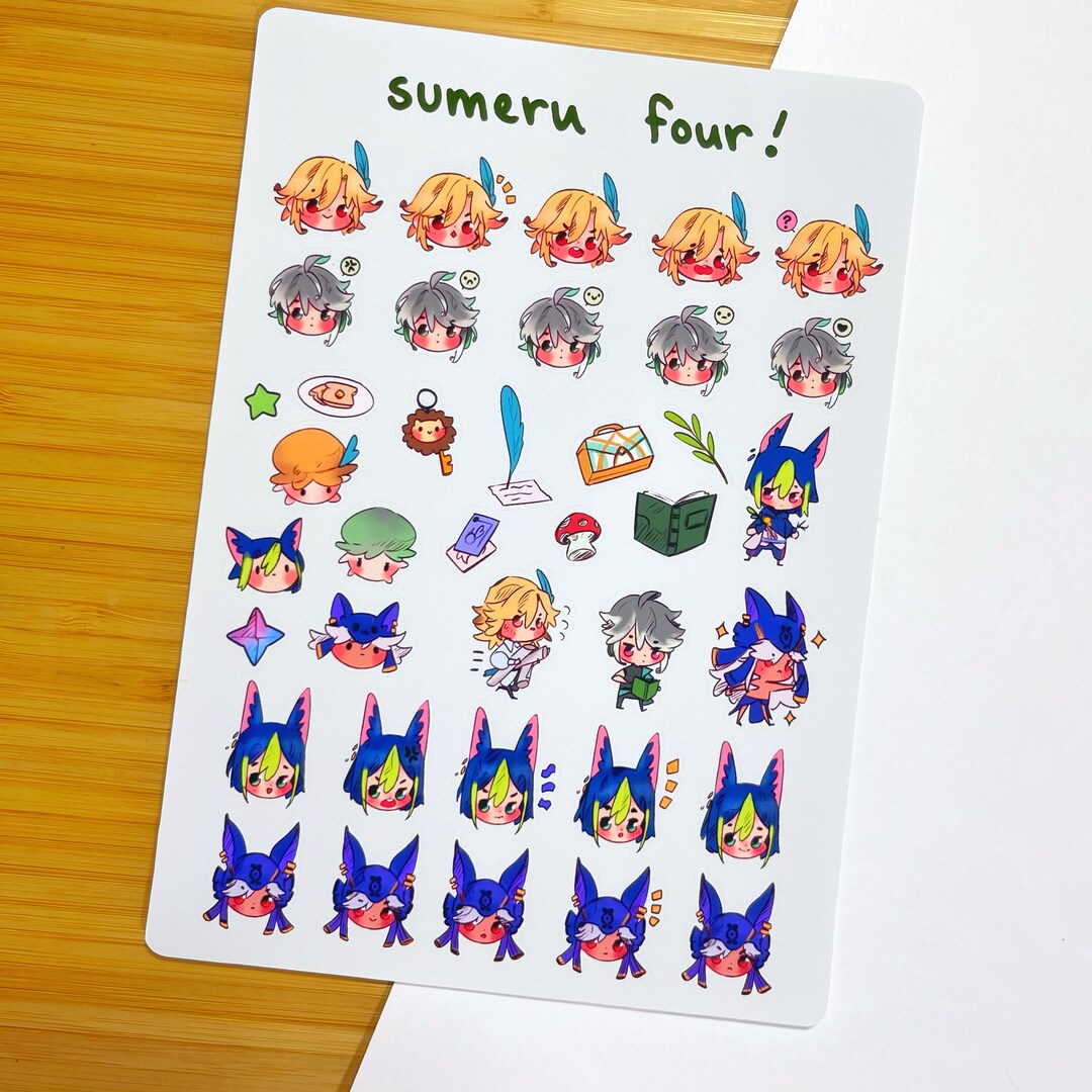 Genshin Impact Sumeru Planner Sticker Sheet - Etsy