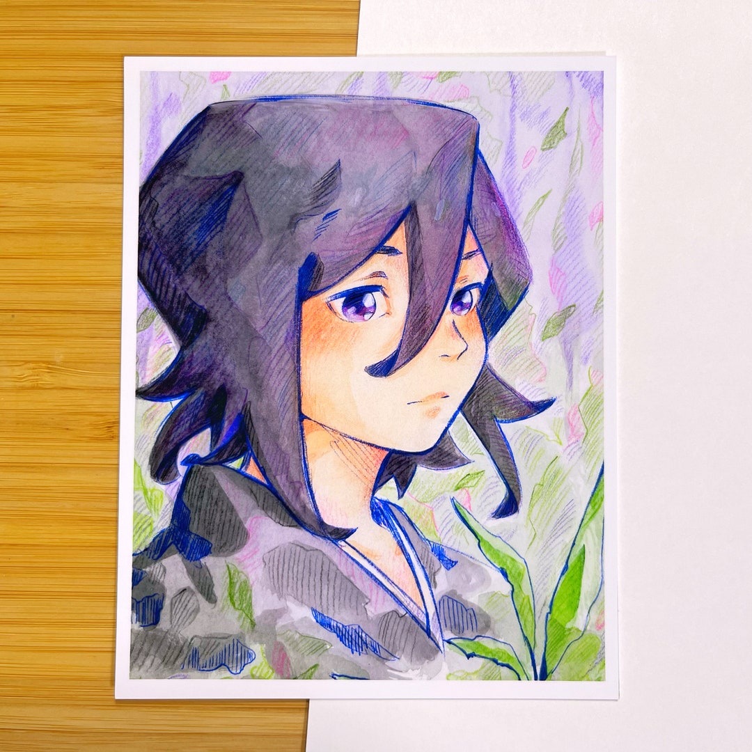 Anime Watercolour Mini Art Print - Etsy