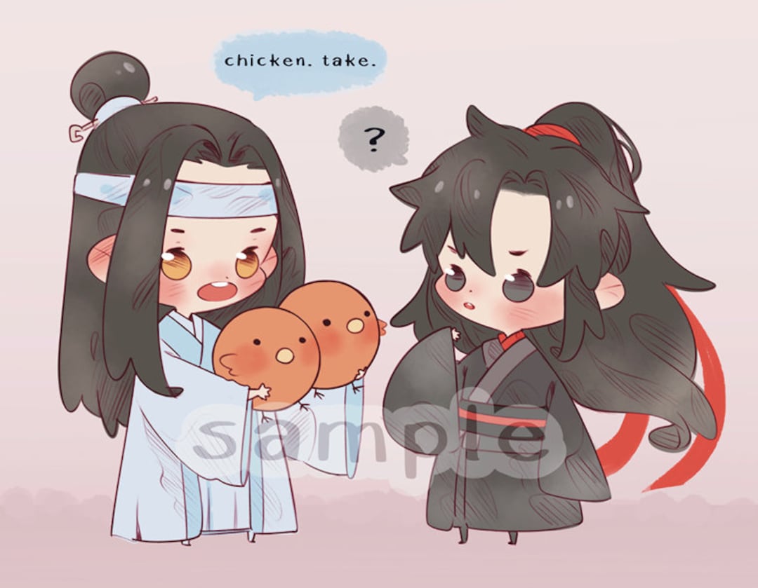 MDZS / the Untamed / Mo Dao Zu Shi - Wangxian's Chickens Mini Art Print ...