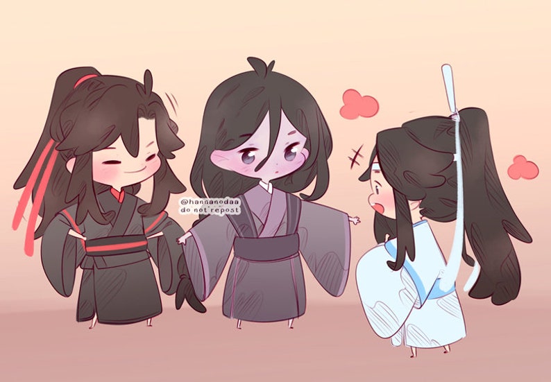 Mdzs / the Untamed / Mo Dao Zu Shi - WN, WWX and LSZ Mini Art Print - Etsy