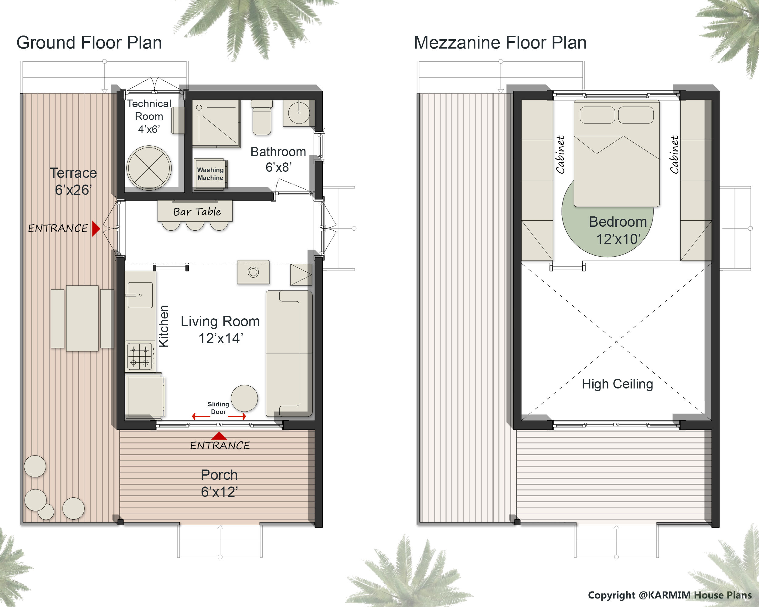 Modern Cabin House Plans 12x20 Log Cabin Floor Plan Small - Etsy UK