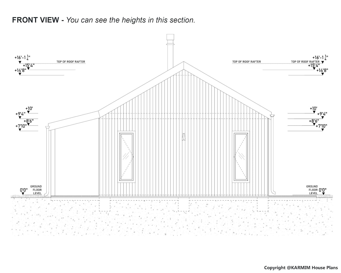 20x44 Modern Barndominium CAD File - Etsy