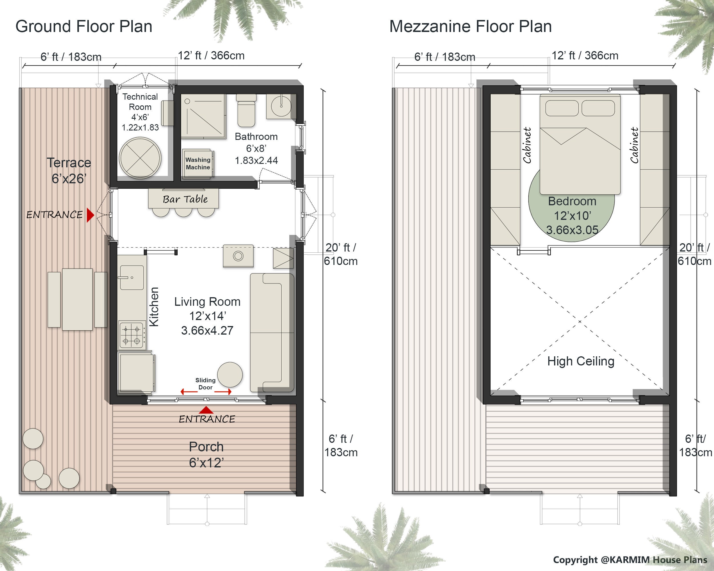 Modern Cabin House Plans 12x20 Log Cabin Floor Plan Small - Etsy Australia