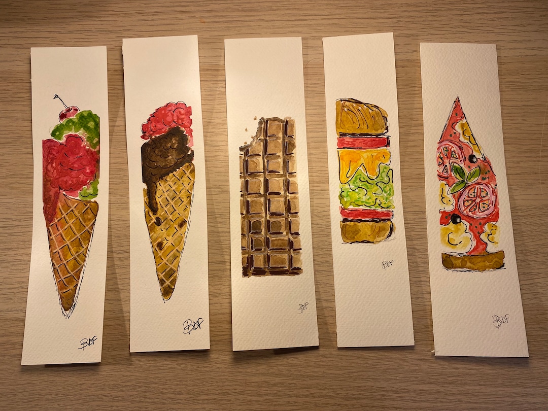 Bookmarks • Bookmarks • Hand Painted Mixed Media Watercolor Markers ...