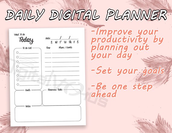 Digital Daily Planner Instant Download Digital Planner for - Etsy