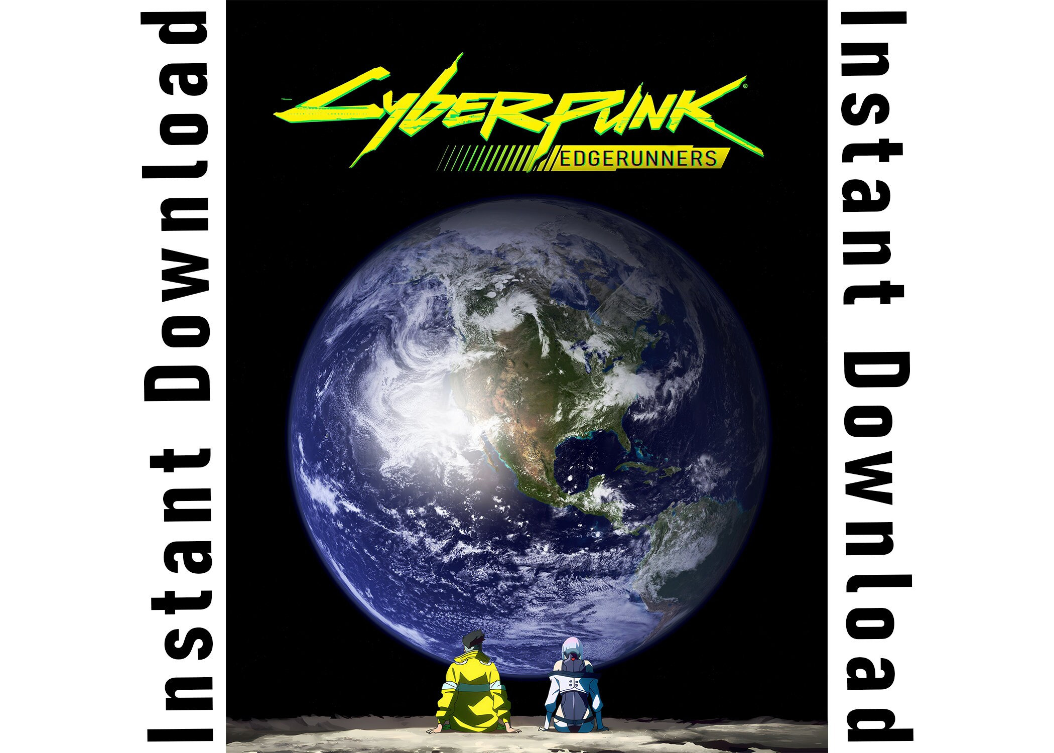 Cyberpunk Edgerunners Minimalist Poster Hi-res Digital - Etsy UK