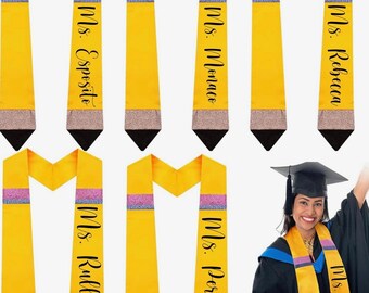 Graduation Teacher Pencil Stoles - Etsy