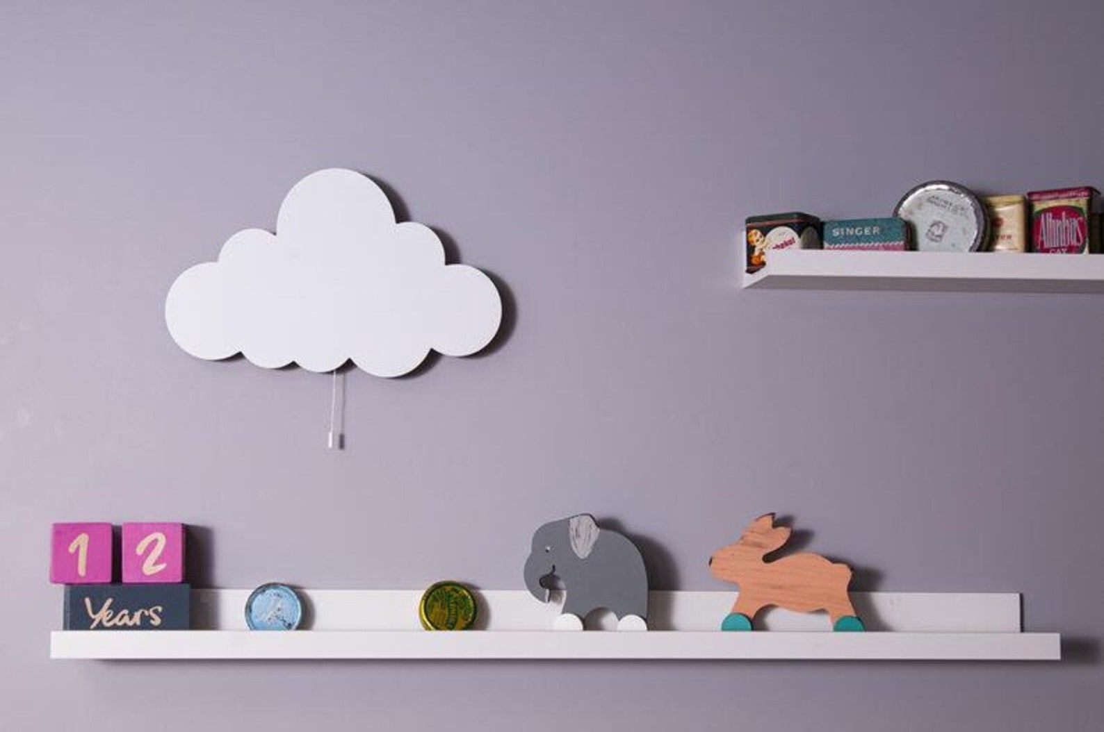 Nursery Wall Lights Cloud Night Light Customized Wooden Cloud - Etsy