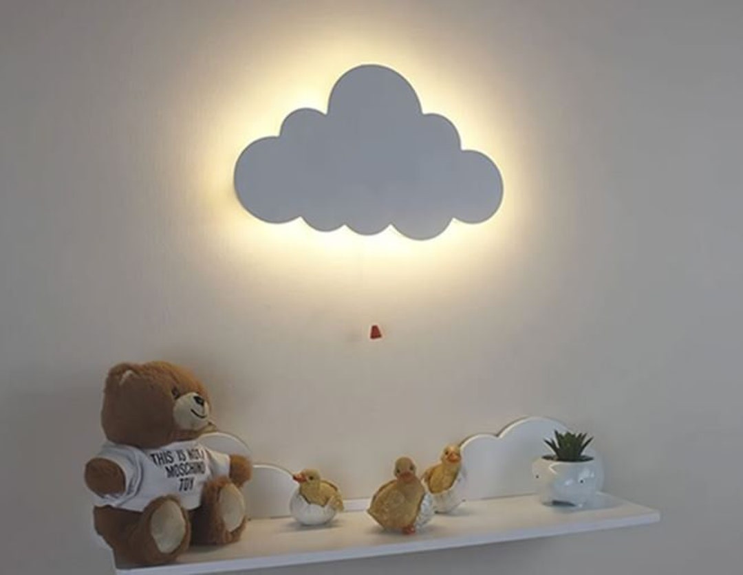 Nursery Wall Lights Cloud Night Light Customized Wooden Cloud Wall ...