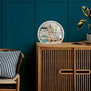 Wolf Shelf for Crystals Crescent Moon Shelf for Rocks - Etsy