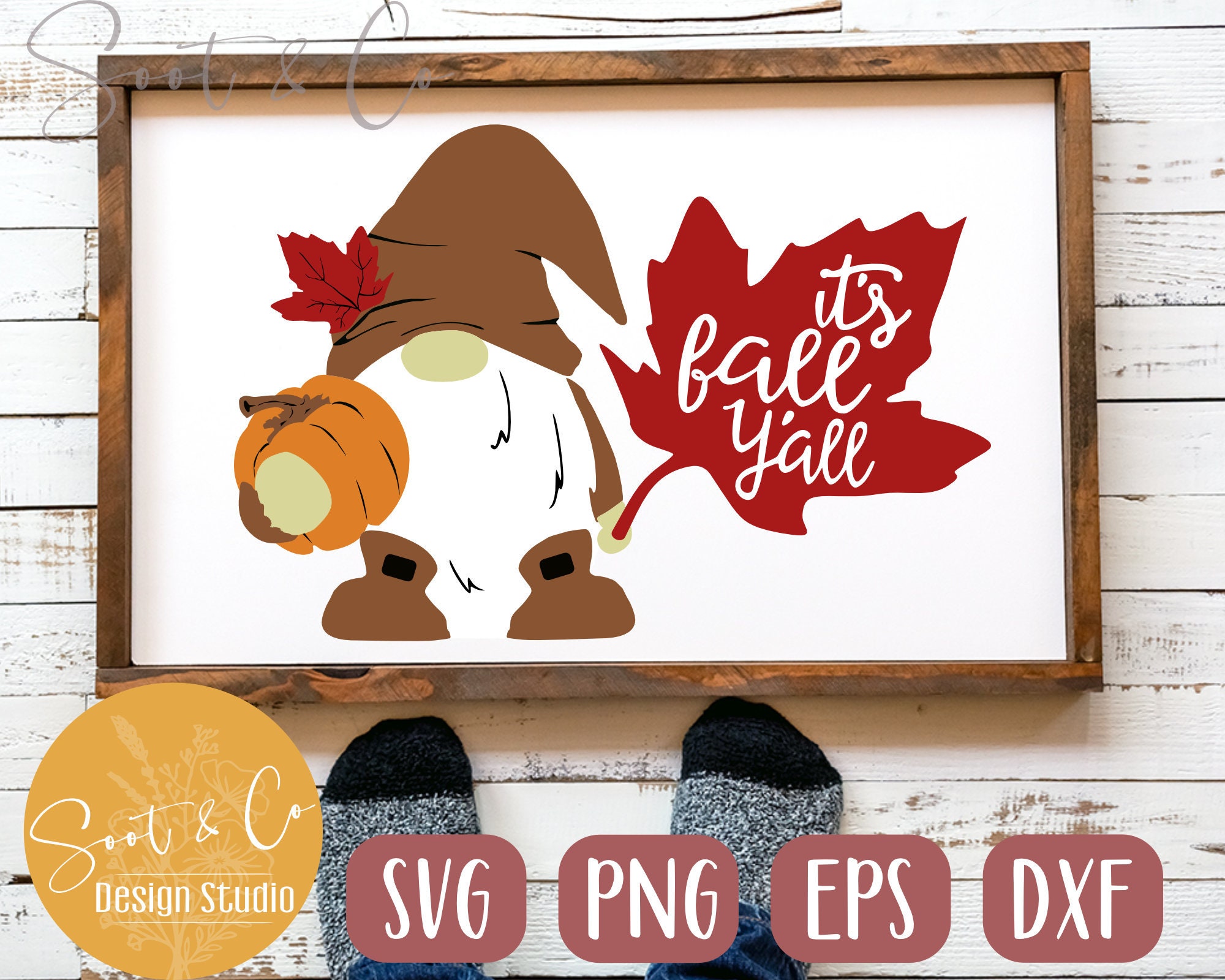 Fall Gnome Svg Fall Svg It's Fall Y'all Gnome - Etsy