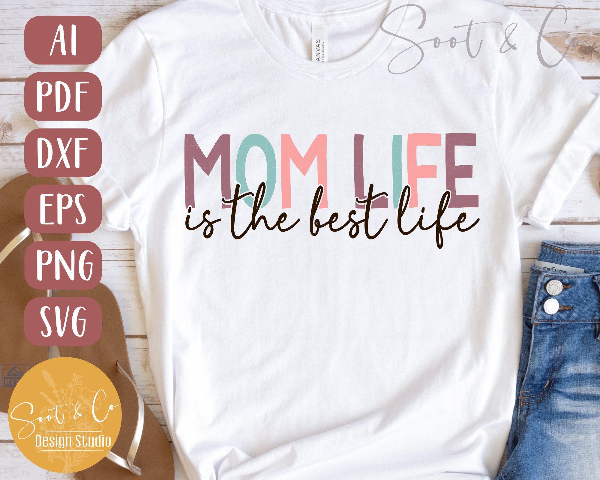 Mom Life SVG Design Mom Life is the Best Life SVG Mom - Etsy